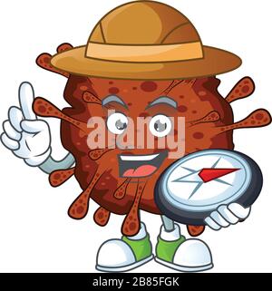 Coronavirus influenza an experienced explorer working using a compass ...