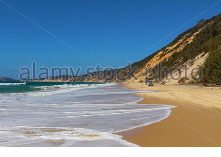 Coloured sand cliffs at Rainbow Beach Stock Photo: 92972286 - Alamy
