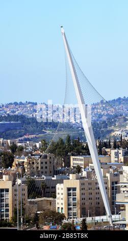 The Chords bridge in Jerusalem Stock Photo - Alamy