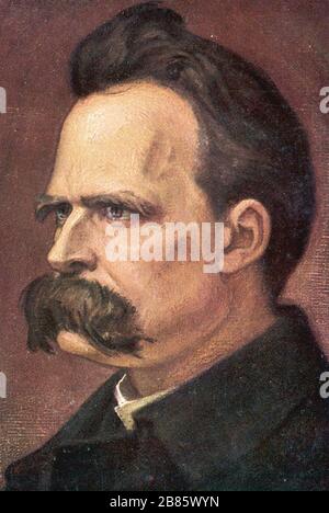FRIEDRICH NIETZSCHE (1844-1900) German philosopher, about 1890 Stock ...