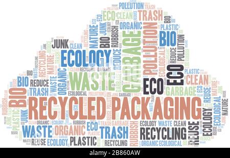 Recycled Packaging word cloud. Wordcloud made with text only Stock ...