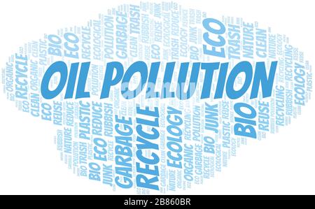 Oil Pollution word cloud. Wordcloud made with text only Stock Vector ...