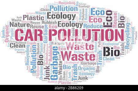 Car Pollution word cloud. Wordcloud made with text only Stock Vector ...