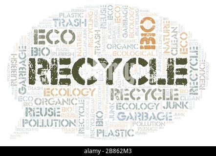 Recycle word cloud. Wordcloud made with text only Stock Photo - Alamy