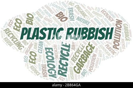 Plastic Rubbish word cloud. Wordcloud made with text only Stock Vector ...