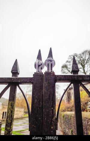 iron gate with spikes Stock Photo - Alamy