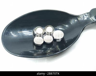 A picture of round battery Stock Photo - Alamy