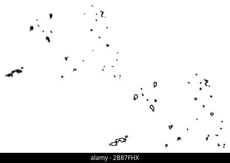 Eastern Division (Republic of Fiji, Melanesia) map vector illustration ...