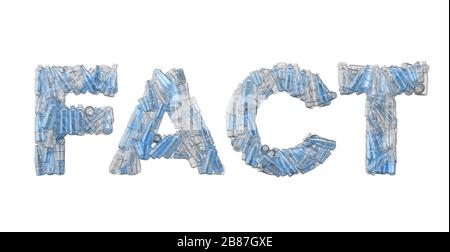 Recycle word spelt out in empty plastic bottle font Stock Photo - Alamy