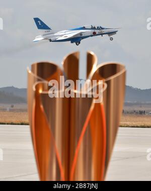 Japanese aerobatic team Blue Impulse display Stock Photo - Alamy