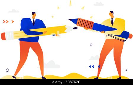 Vector illustration of a businessman dispute in office Stock Vector ...