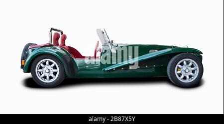 Lotus Caterham 7 car, side view isolated on white background Stock ...