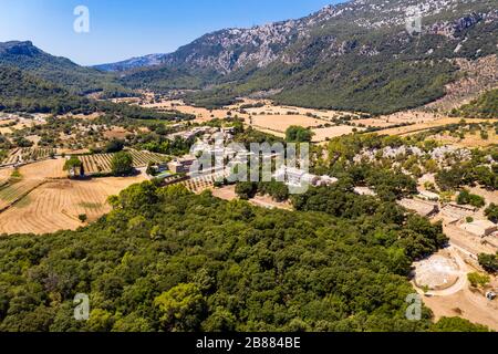Aerial view of the Oriental Village, Urbanisation d'Alaro, Serra de ...