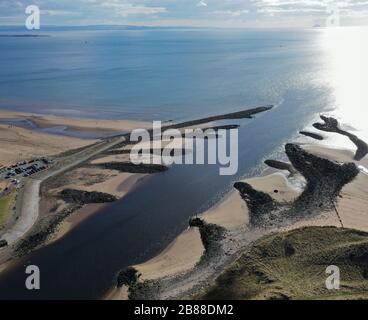 Aerial drone view of Irvine Ayrshire Scotland Stock Photo - Alamy