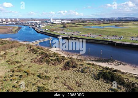 Aerial drone view of Irvine Ayrshire Scotland Stock Photo - Alamy