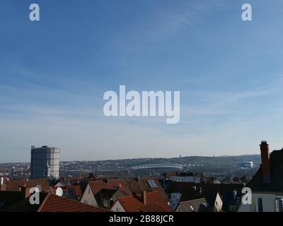 The church of the district Gaisburg in the german town Stuttgart in ...