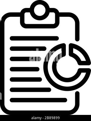 Pie chart summary icon. Outline pie chart summary vector icon color ...