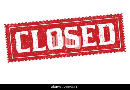 square grunge red closed stamp Stock Vector Image & Art - Alamy