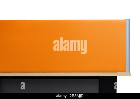 Partition, Orange Partition Empty wall Office Cubicle, Partition ...