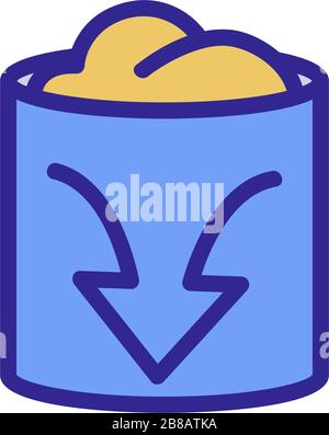 Compost barrel color line icon. Composting. Vector isolated element ...