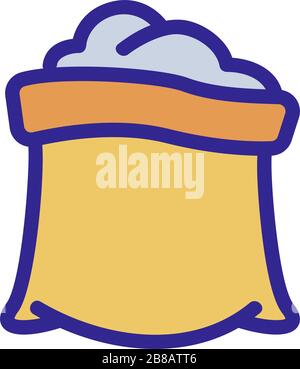 Bag of compost color line icon. Composting. Vector isolated element ...