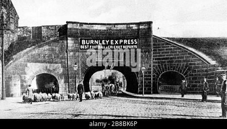 Leeds and Liverpool Canal aqueduct, Yorkshire Street, Burnley, early ...