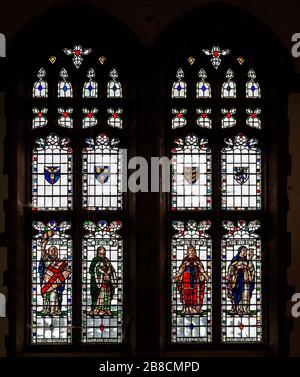 Stained glass east window by Hugh Easton 'Last Supper' c 1959, Troston ...