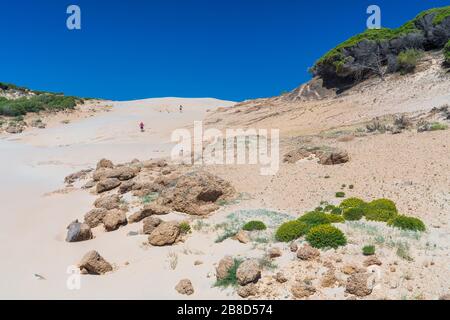 Sunny day at Playa de Bolonia in Andalusia province of Spain Stock ...