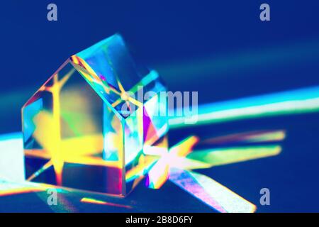 Prism icon. Refraction of light. light passing through a triangle ...