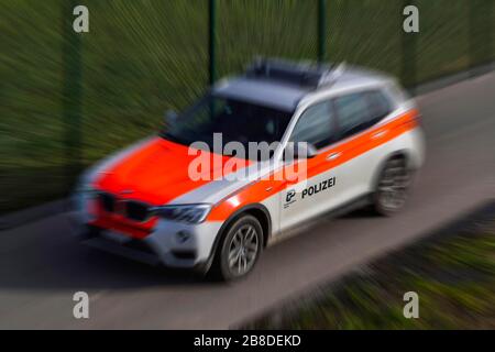 Police car Zurich Cantonal Police, Switzerland, Europe Stock Photo - Alamy
