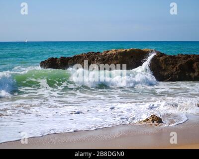 Bic rocks with waves in turquoise ocean Stock Photo - Alamy