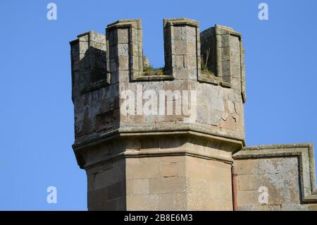 Details of facade of Crawford Priory, Cupar, Fife, built early 19th ...