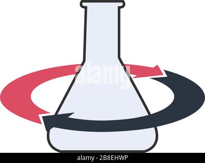 laboratory chemistry equipment, shake test tube icon, lab flask icon ...
