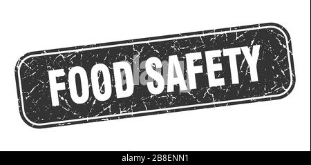 food safety stamp. food safety square grungy red sign Stock Vector ...