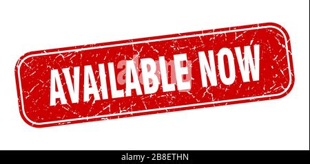 available now sign. available now rounded red sticker. available now ...
