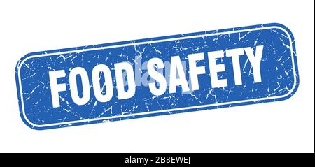 food safety stamp. food safety square grungy red sign Stock Vector ...