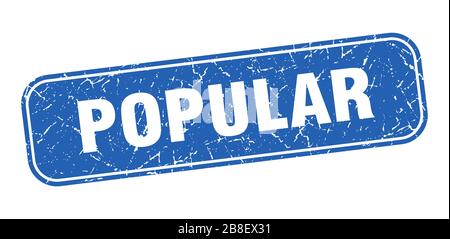 most popular stamp. most popular square grungy blue sign Stock Vector Image & Art - Alamy