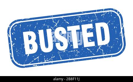 busted sign. busted rounded blue sticker. busted Stock Vector Image ...