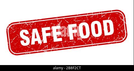 food safety stamp. food safety square grungy red sign Stock Vector ...