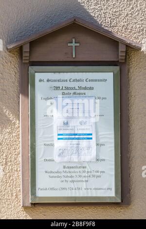 St. Stanislaus Catholic Church. Modesto. 1910 Stock Photo - Alamy
