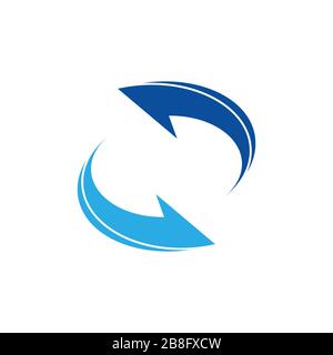 simple geometric rotation curves circle logo vector Stock Vector Image ...