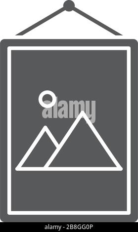 Landscape Image vector icon isolated on transparent background ...