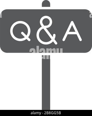 QnA or question and answer vector icon symbol isolated on white ...