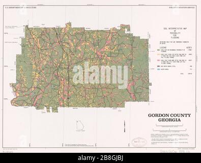 Gordon County, Georgia - soil interpretive map of woodland productivity ...