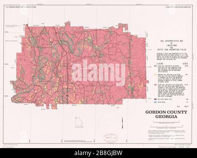 Gordon County, Georgia - soil interpretive map of possibility for ...