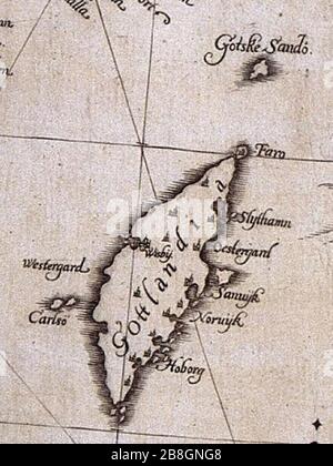 Map of Gotland Stock Photo - Alamy