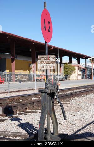 Attend to derailing switch Stock Photo - Alamy