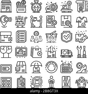 After sales service icons set, outline style Stock Vector Image & Art ...