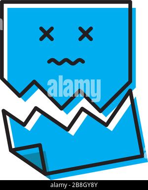 Broken Corrupted File Icon Outline Clip Art Stock Vector Image & Art ...