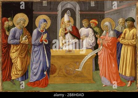 Gozzoli - Purification of the Virgin, 1461-1462 Stock Photo - Alamy